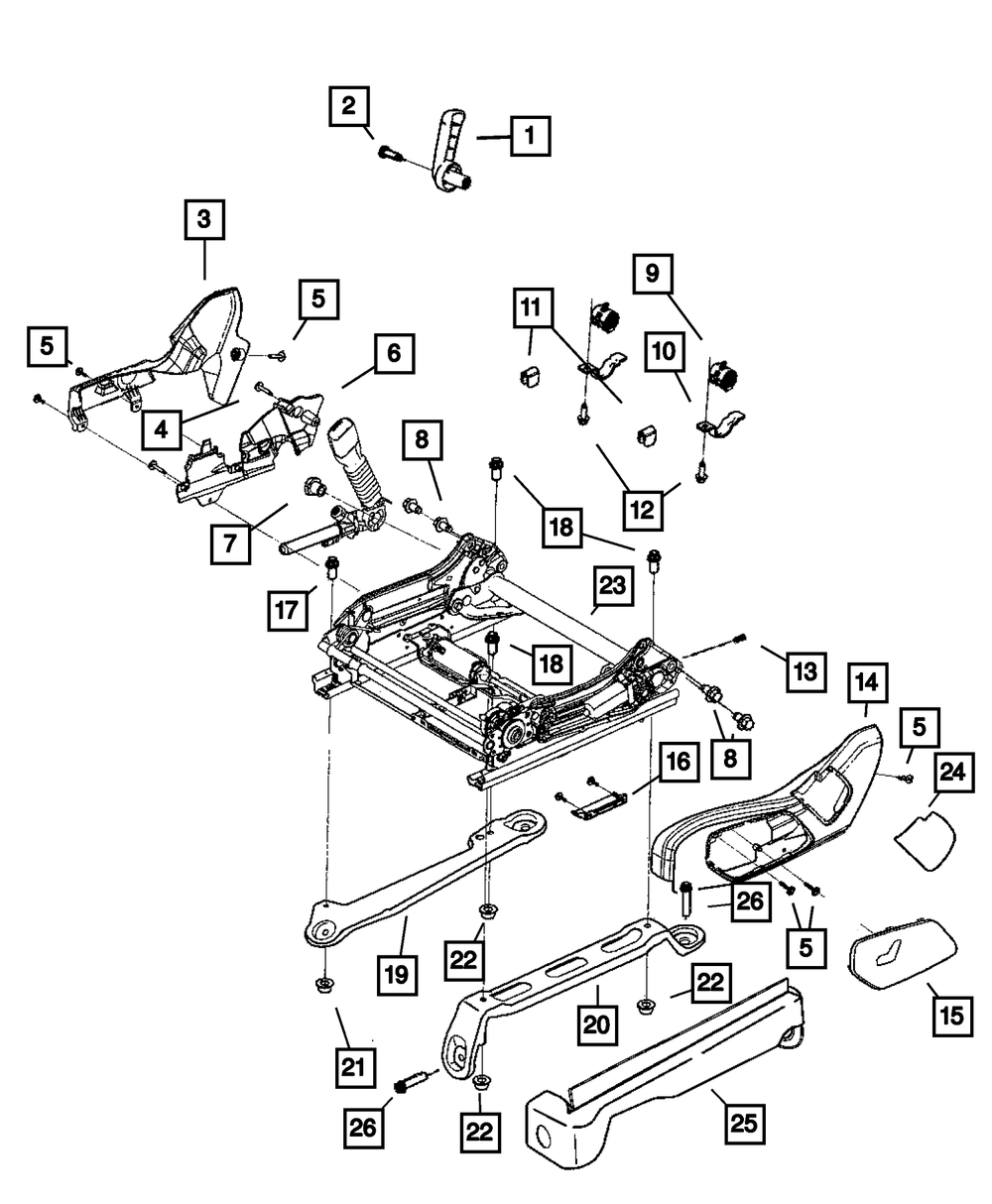 2006-2010 Jeep Seat Adjuster Shield 5KD27XDVAA | My Mopar Parts