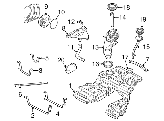 1J0-201-550-BF-9B9 - Cap 1993-2001 Audi | Audi OEM Parts