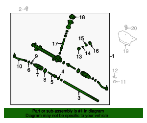 2013-2014 Hyundai Santa Fe Sport Steering Gear 56500-4Z000 ...