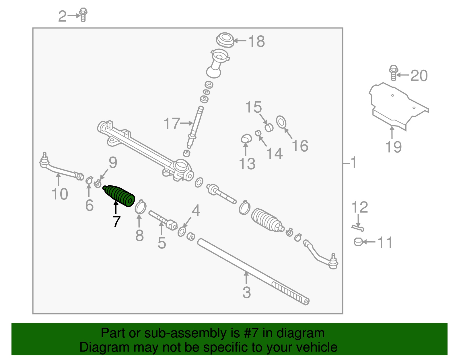 2013-2018 Hyundai Santa Fe Sport Tie Rod Boot 577404z000 | Retail ...