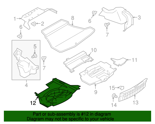 2017-2020 Infiniti Q60 Pad 849C4-5CA0A | INFINITI Parts & Accessories ...