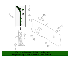2017-2023 Land Rover Discovery Window Trim LR083143 | LandRoverParamusParts