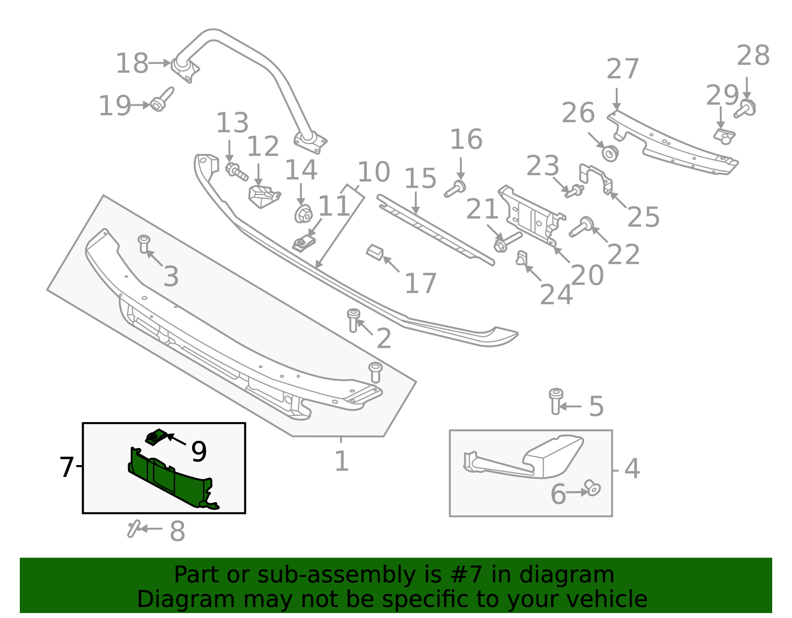 2024 Ford Bronco Bumper Cover Spacer Panel M2DZ-17E811-CB | TascaParts.com