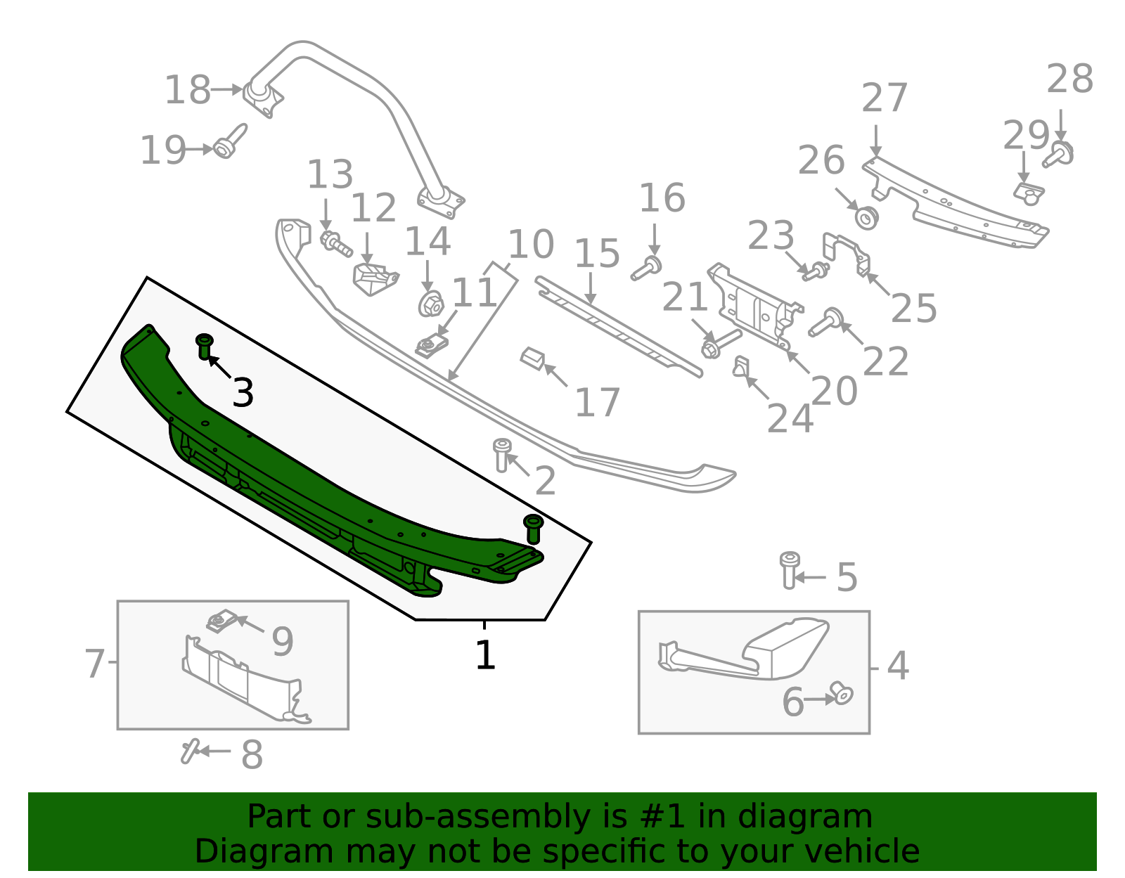 Genuine OEM Ford Part - Bumper M2DZ-17757-CA | Genuine OEM Ford Parts ...