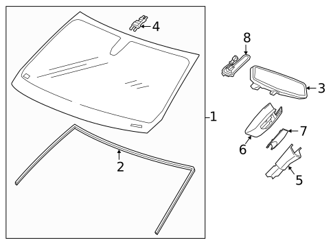 Glass - Windshield for 2020 Chevrolet Silverado 2500 HD | GMPartsDirect.com