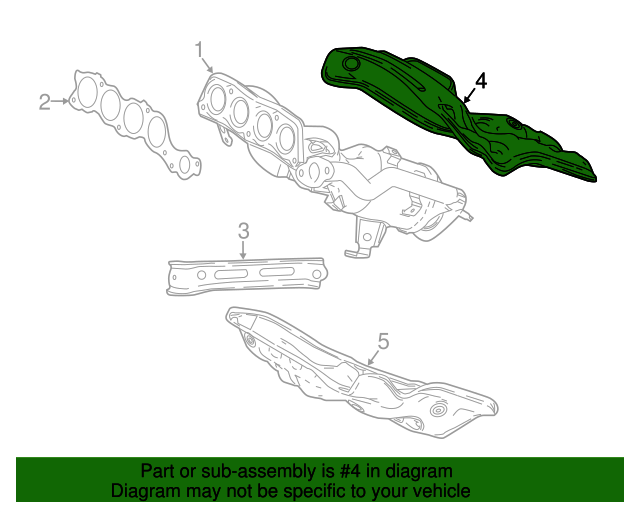 2018-2023 Toyota Exhaust Manifold Heat Shield 17167-F0010 | Toyota Parts