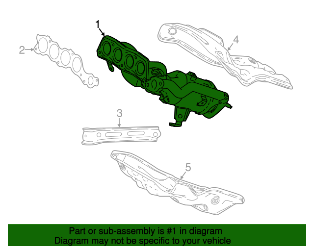 2018-2023 Toyota Exhaust Manifold 17141-F0030 | Toyota Parts Center