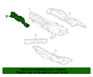 17173-F0010 - Manifold Gasket - 2018-2023 Toyota | OEM Genuine Toyota Parts