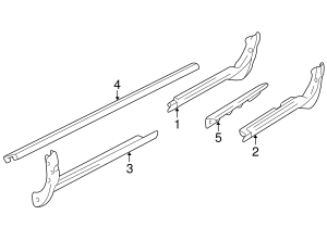 1995-2005 GM Passenger Side Rocker Panel Front Molding 12380376 ...