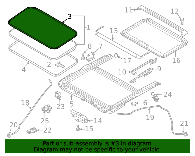 GS3N-69-825 - Upper Weather-Strip 2009-2021 Mazda | Florida Mazda Parts