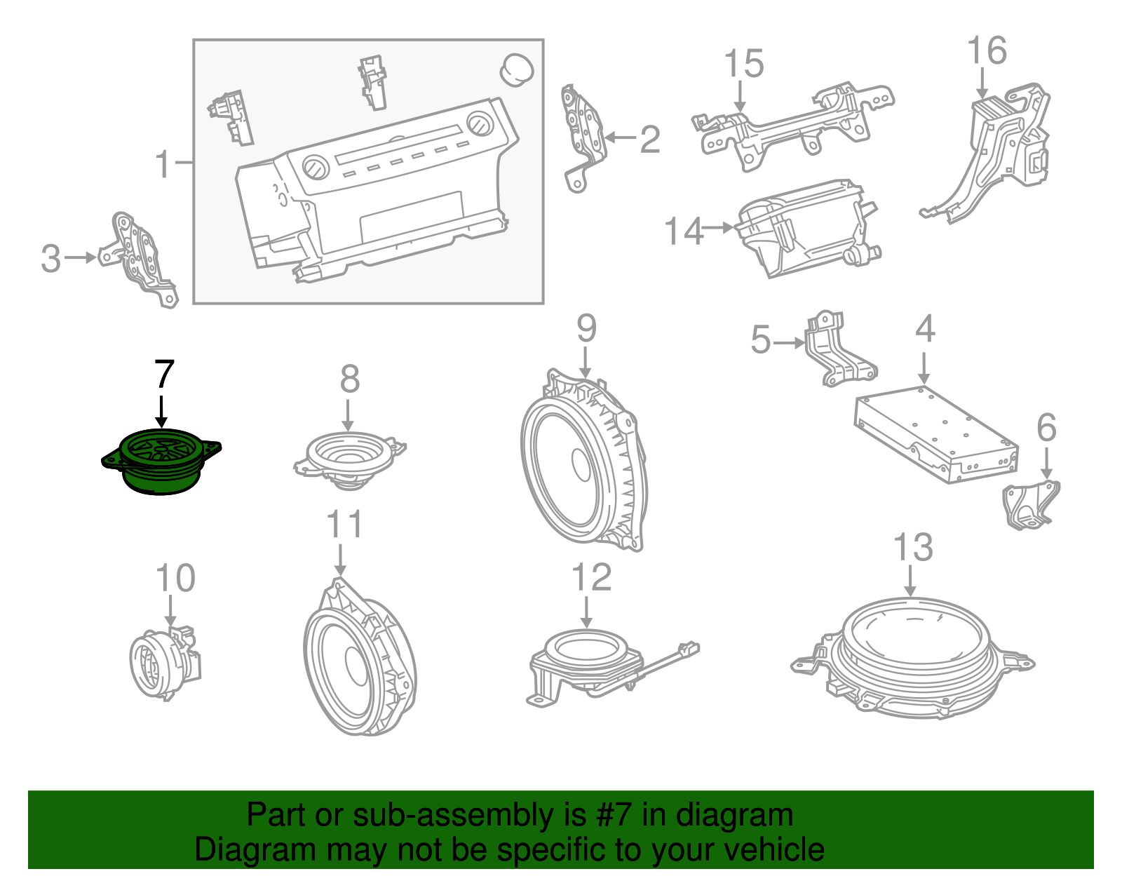 86160-33A40 - Speaker 2019-2024 Lexus | AutoNation Parts