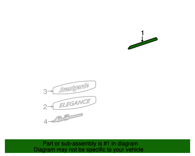 204-690-32-62 - Body Side Molding 2008-2015 Mercedes-Benz | Mercedes ...