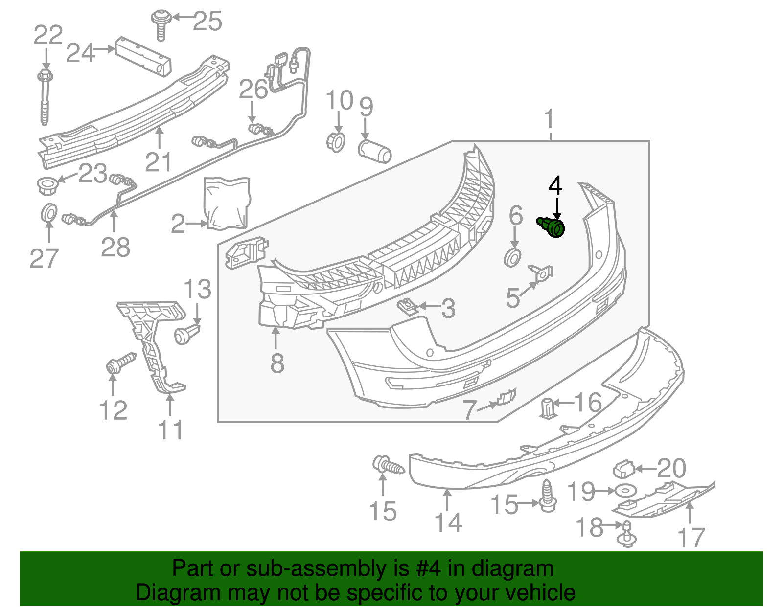 8R0-853-575-B - Bumper Cover Spacer 2009-2024 Audi | Audi OEM Parts