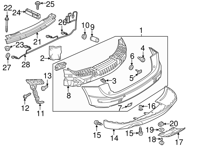 8R0-807-521-BC-GRU - Valance Panel 2013-2017 Audi Q5 | Audi OEM Parts