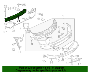 2009-2017 Audi Impact Bar 8R0-807-313-B | Genuine Audi Parts