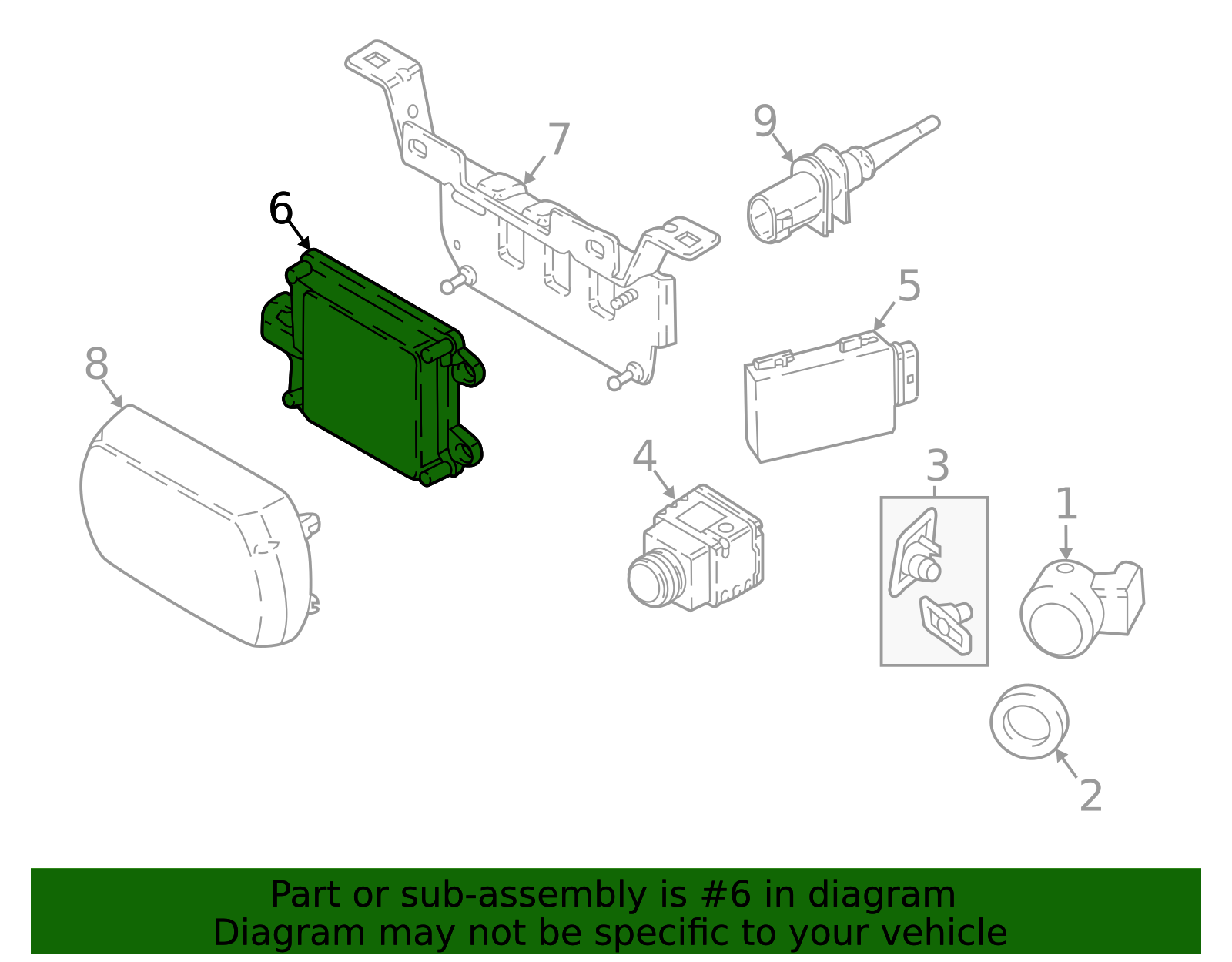 66-31-5-A58-DA3 - 2020-2022 BMW - Distance Sensor | Buy BMW Parts Now