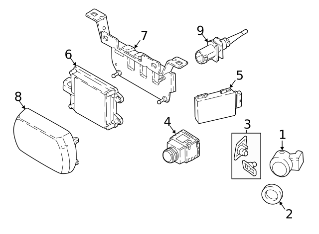Genuine BMW 66-31-5-A58-DA3 | Distance Sensor | FREE Shipping on Most ...