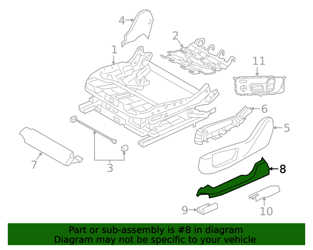 52-10-7-497-993 - Finisher, upper rail, exterior, left 2019-2024 BMW ...