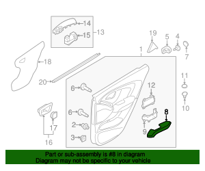 2010-2015 Hyundai Tucson Door Armrest 83720-2S000-9P | OEM Parts Online