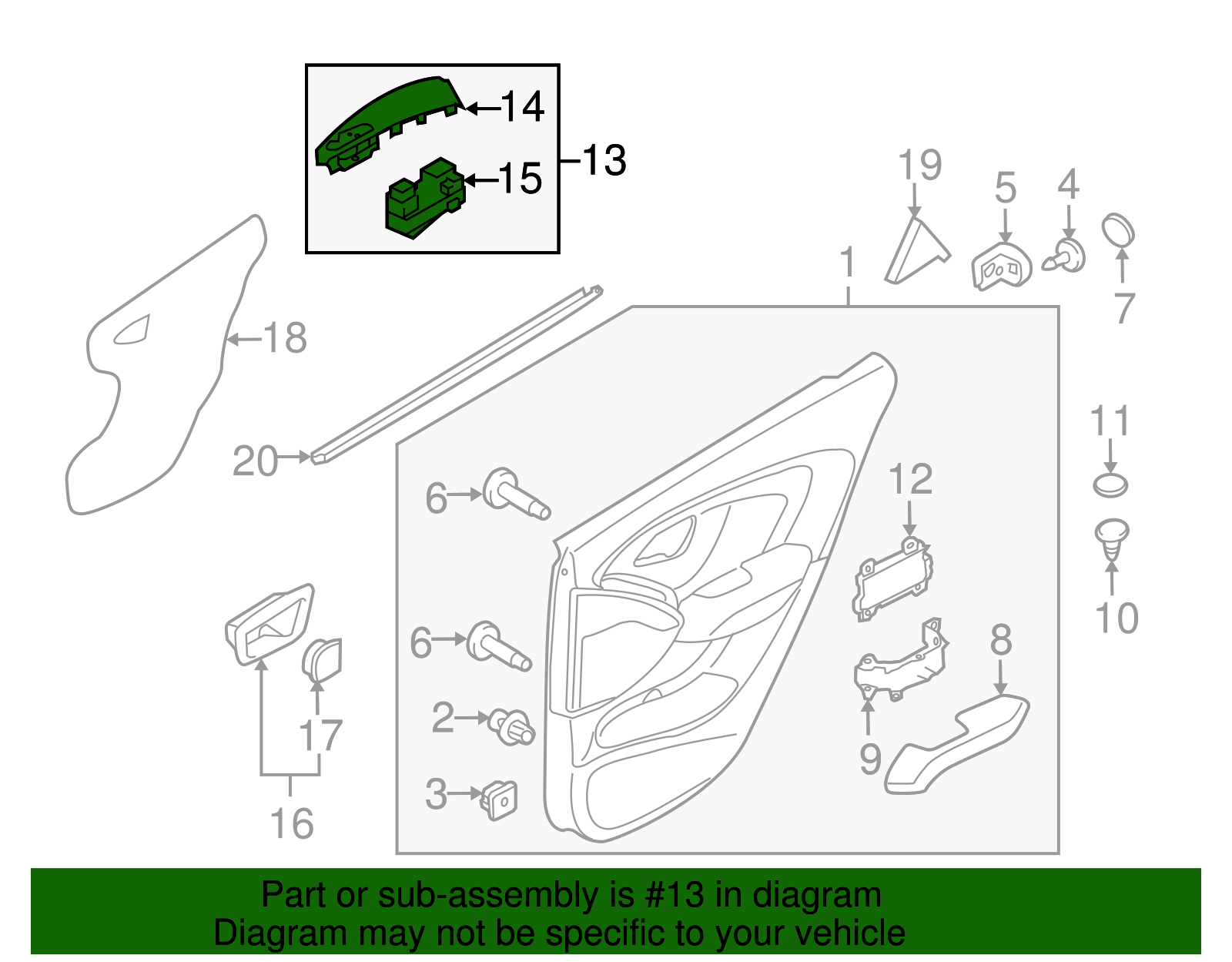 2010-2015 Hyundai Tucson Window Switch 93580-2S010-9P | Retail ...