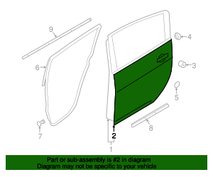 2018-2025 Nissan LEAF Outer Panel 82152-5SF0A | Temecula Nissan Parts