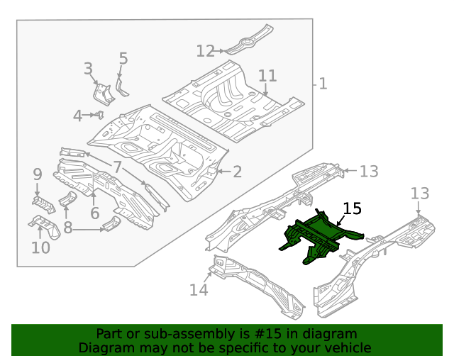 2020-2022 Hyundai Sonata Rear Cross-Member 65630-L0000 | World OEM ...