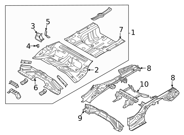 2020-2021 Hyundai Sonata Side Reinforced 65548-L1000 | OEM Parts Online