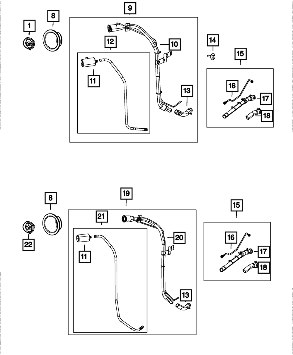 2007-2011 Jeep Wrangler Fuel Filler Vent Hose 68146984AA | Mopar eStore