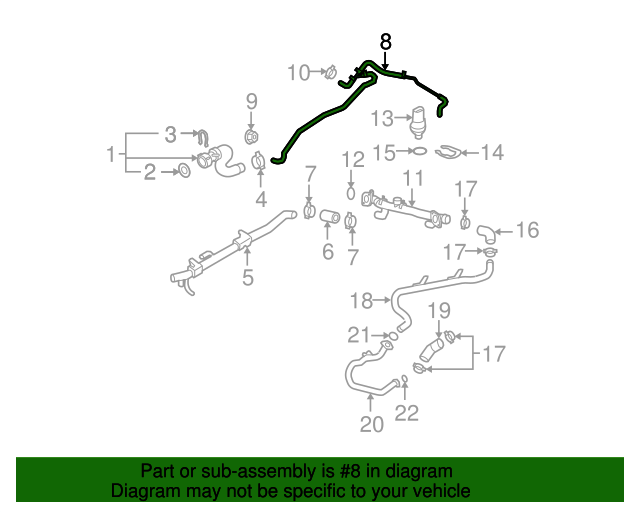 4F0-121-107-BB - Overflow Hose 2007-2011 Audi S6 | Audi OEM Parts