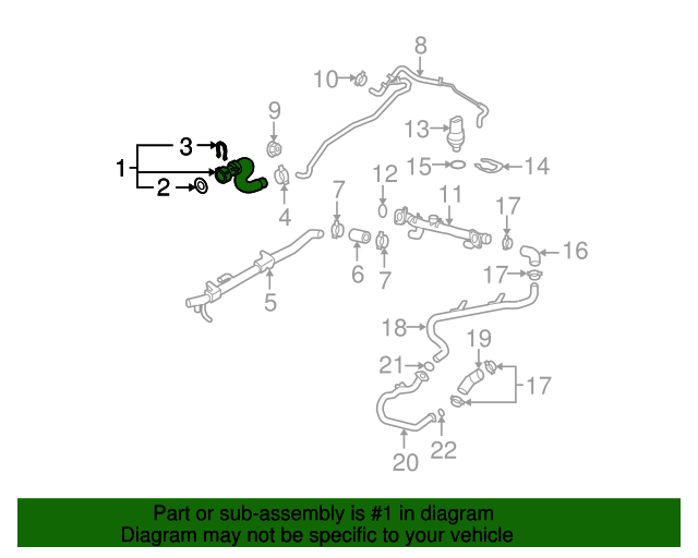 4F0-121-101-E - Upper Hose 2005-2011 Audi | Audi OEM Parts
