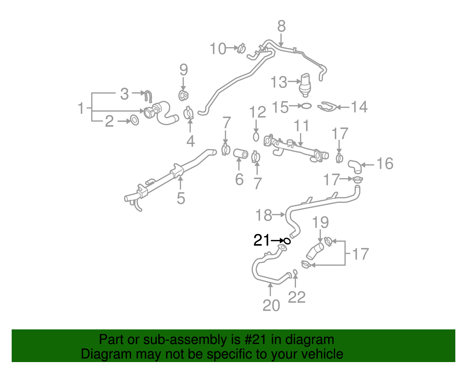 2007-2011 Audi Center Pipe Upper Seal 07L-103-121-N | Audi USA Parts