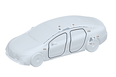 Head Side Air Bag, Door Edge Guard for 2022 Mercedes-Benz EQS 450 ...