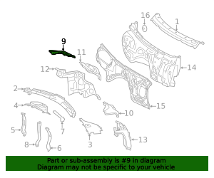 166-620-80-01 - Cowl Insulator 2013-2019 Mercedes-Benz ...