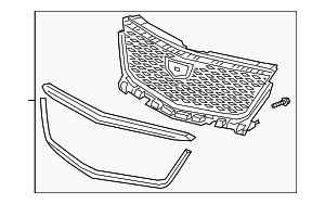 84758562 - Black Front Grille GM 2020-2025 Cadillac XT6 | Parts for ...