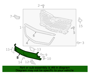 2020-2023 Cadillac XT6 Front Lower Grille 84666651 GM | GMPartsDirect.com