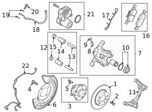 2016-2021 Mazda Hub & Bearing Mount Bolt 9YA0-21-24D | Mazda Parts ...