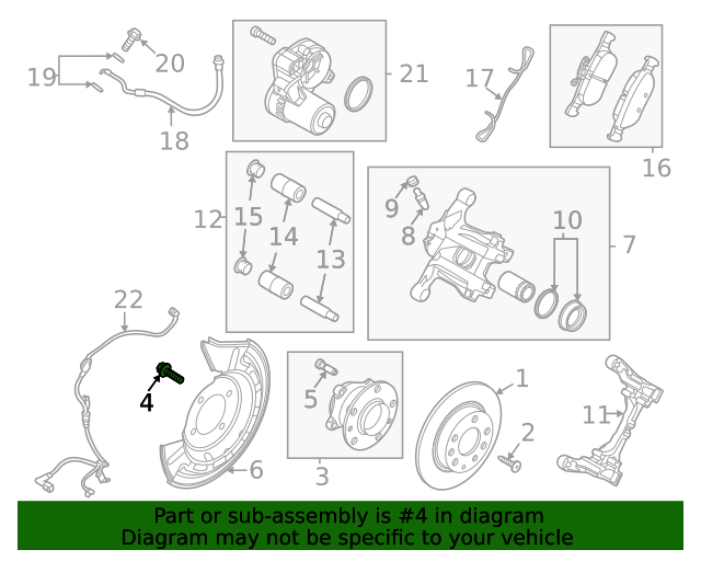 2016-2021 Mazda Hub & Bearing Mount Bolt 9YA0-21-24D | Mazda Parts ...