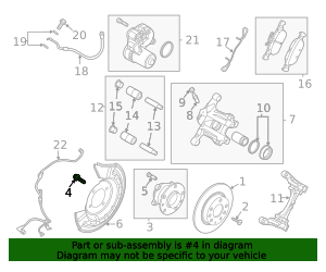 2016-2021 Mazda Hub & Bearing Mount Bolt 9YA0-21-24D | Mazda Parts ...