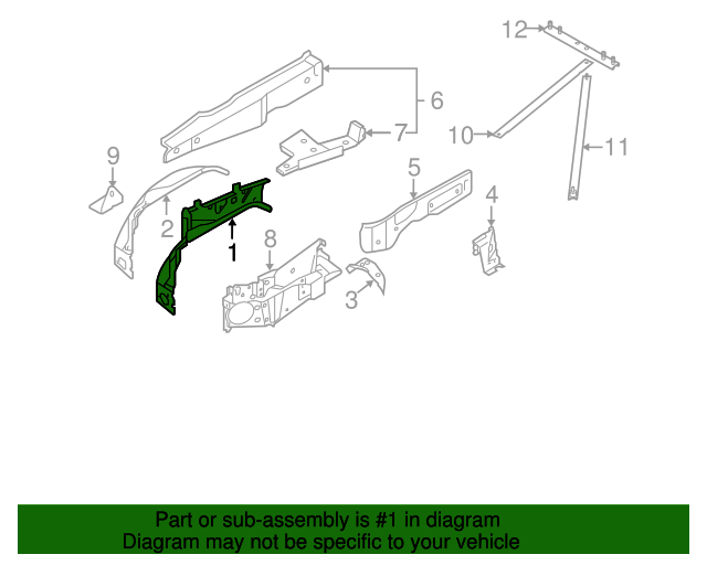 41-14-7-144-512 - Wheel Housing Side Panel 2005-2008 Mini Cooper ...