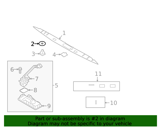 2019-2020 Kia K900 Trim Molding Pad 87314 D2000 | TascaParts.com