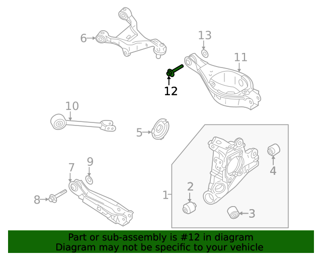 Genuine OEM Lower Control Arm Adjust Bolt Part# MUA00041 Fits 2022 ...