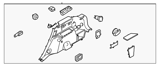85740-P2230WK - Lower Quarter Trim 2021-2024 Kia Sorento | Genuine Kia ...