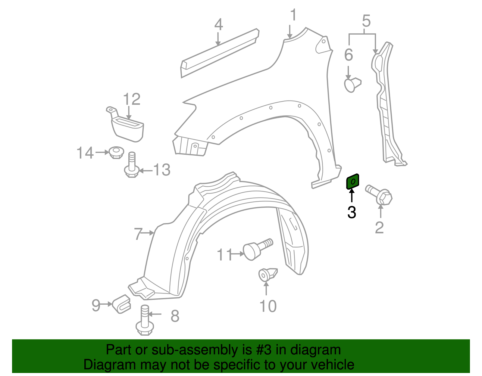 Genuine Toyota Fender Seal part# 53882-16030 for 1993-2022 Toyota ...