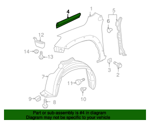 2006-2012 Toyota RAV4 Upper Seal 53388-0R010 | Toyota Parts Center