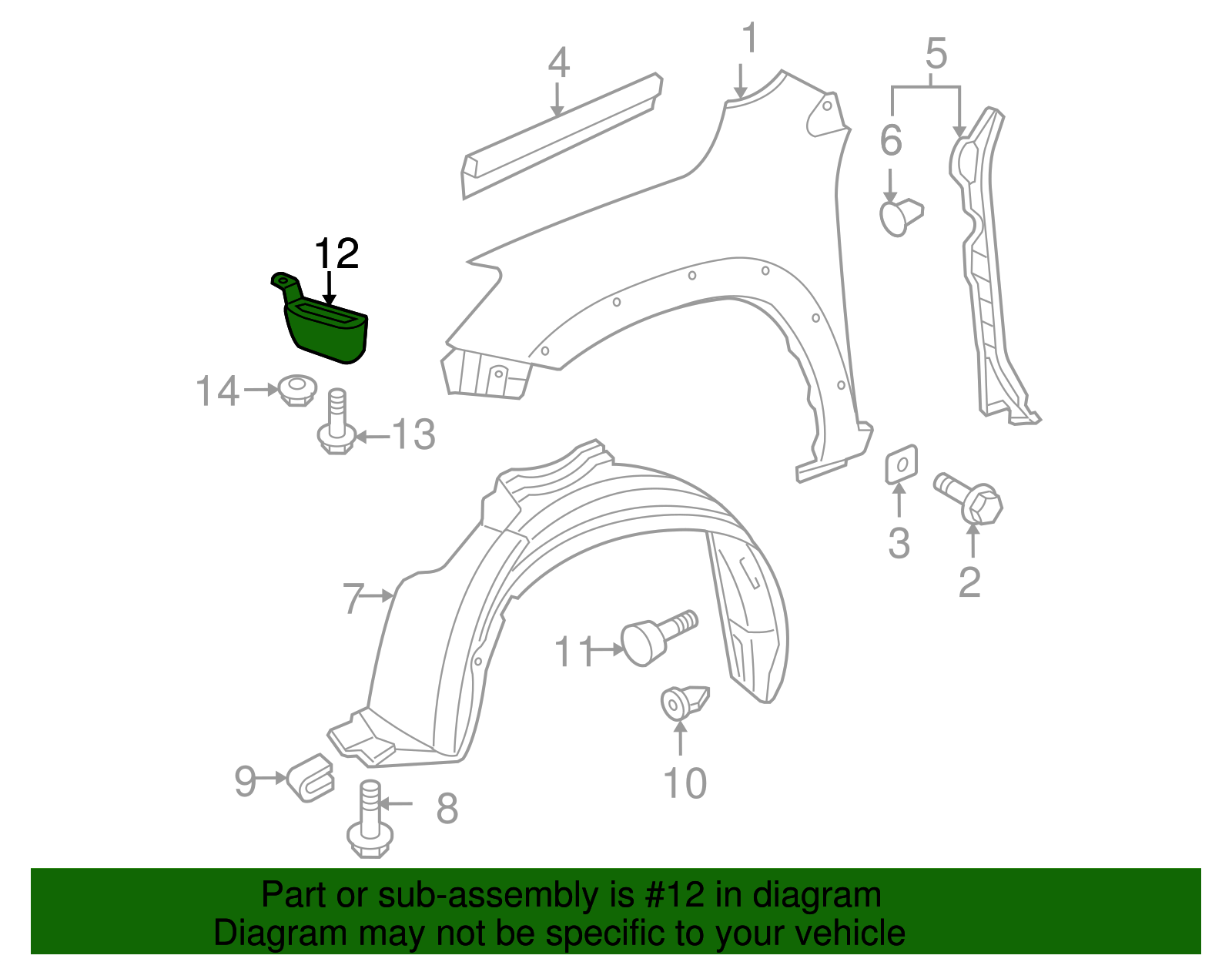 Genuine Toyota Splash Shield part# 53896-0R010 for 2006-2012 Toyota ...