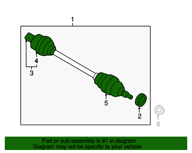2010-2015 Mazda CX-9 Axle Assembly GD70-25-50XA | RealMazdaParts.com