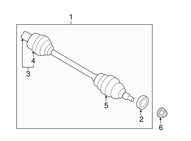 GD70-25-50XA - Axle Assembly - 2010-2015 Mazda CX-9 | Mazda Swag