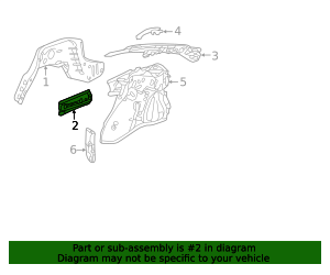 64310-TBG-A00ZZ - Extension, R Rear Inside Panel - 2016-2020 Honda ...