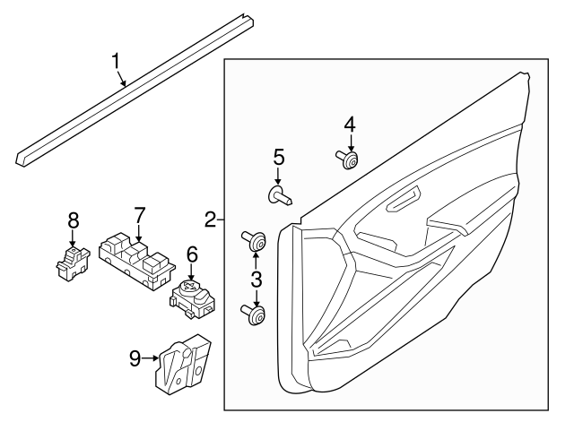 93571-G3000-PMP - Door Window Switch 2018-2020 Hyundai Elantra GT ...