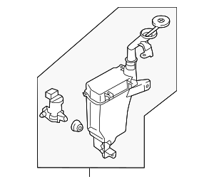 28910-3AF1A - Washer Fluid Reservoir 2011-2019 Nissan Versa ...